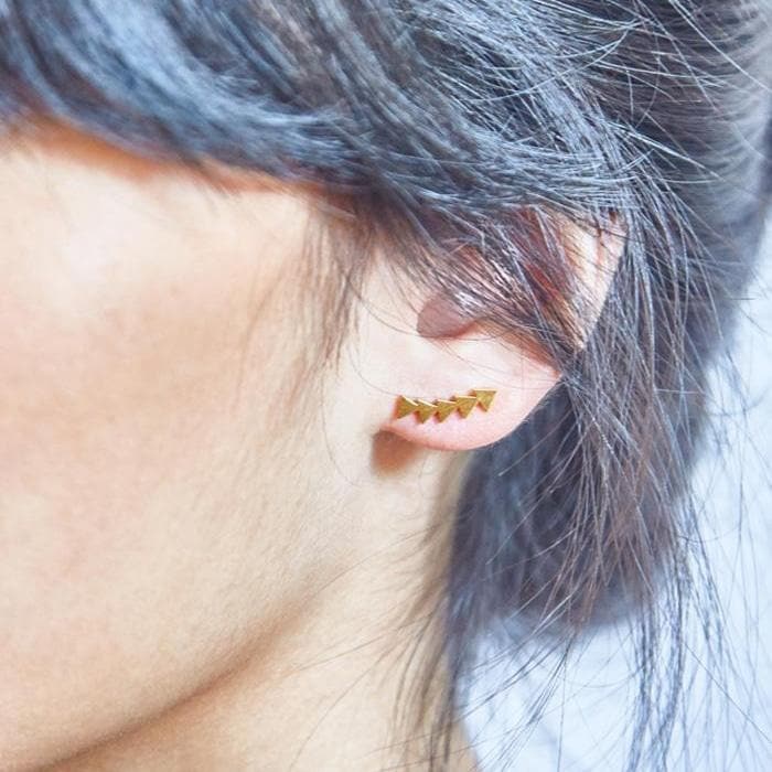 Gold Triangle Ear Crawlers | Admiral Row