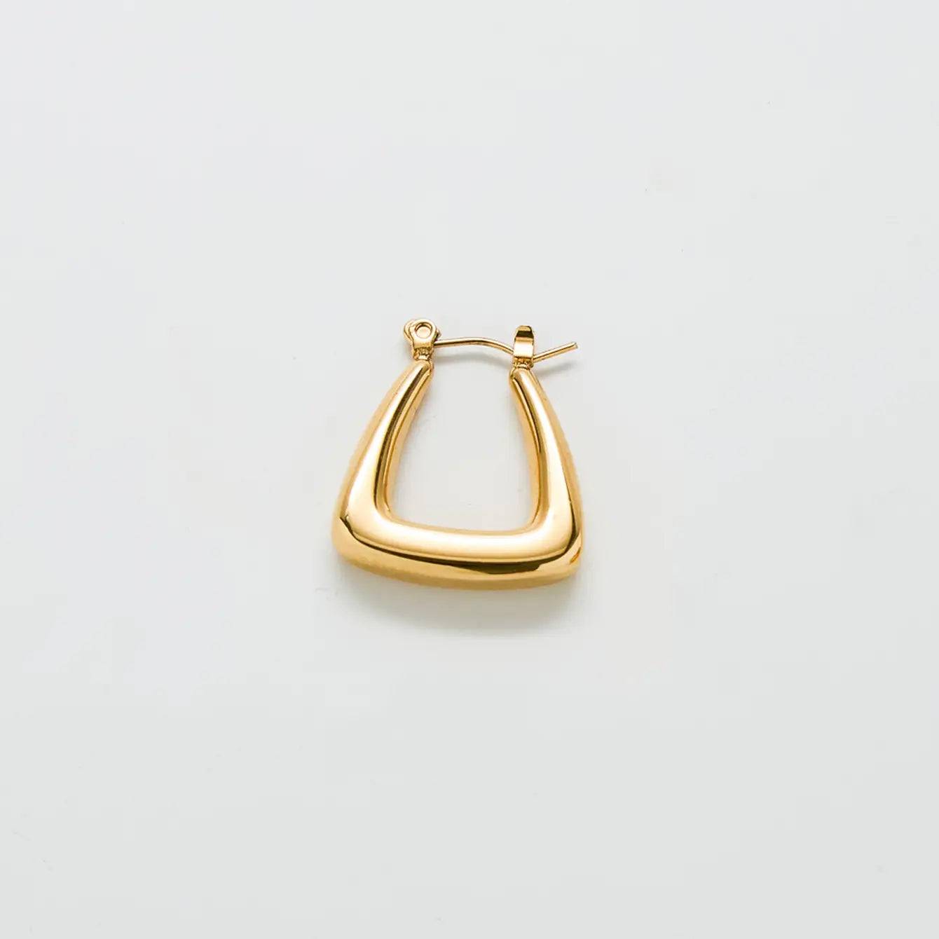 Gold Triangle Hoop Earrings | Admiral Row