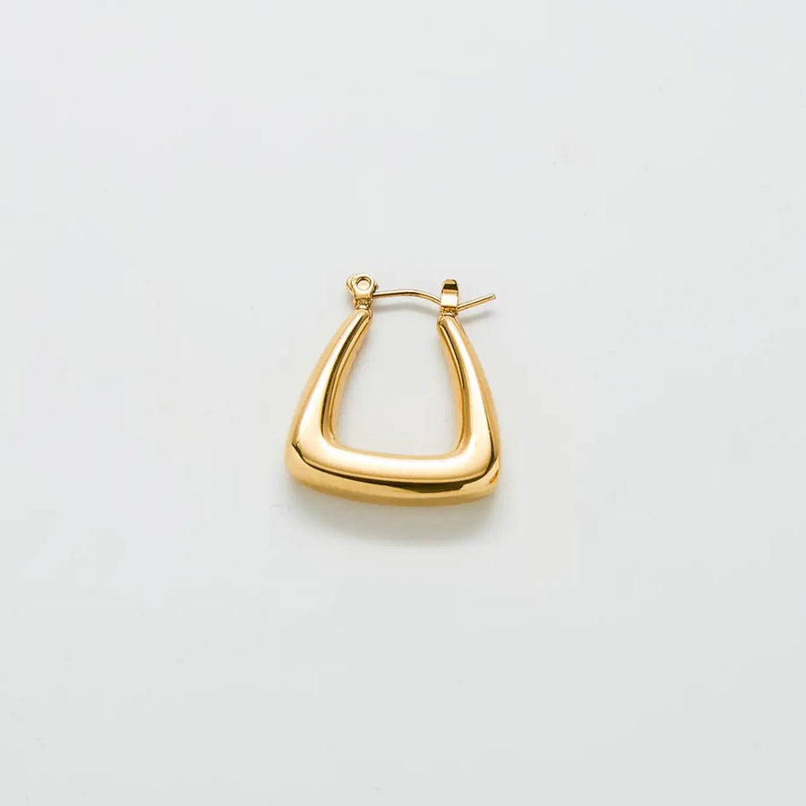 Gold Triangle Hoop Earrings | Admiral Row